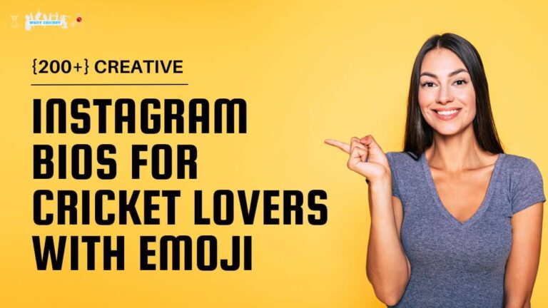 {200+} Creative Instagram Bio for Cricket Lovers With Emoji: Show Off ...
