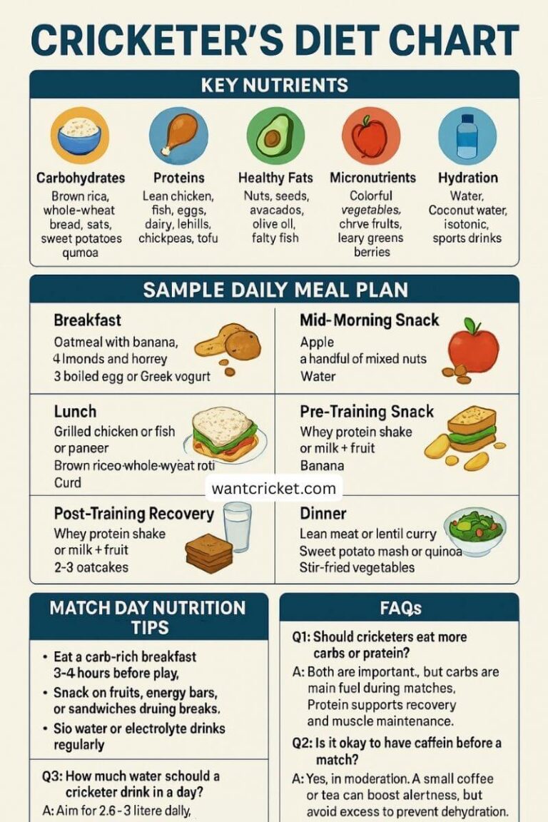 Best Diet for Cricketers – Fueling Performance, Stamina & Recovery